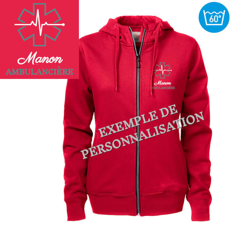 Veste à capuche infirmière, gilet, sweat personnalisés